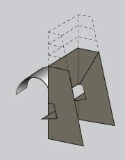 Item DNPS8: 8" Double-Wing Easel with Peel & Stick | Zapco Paper
