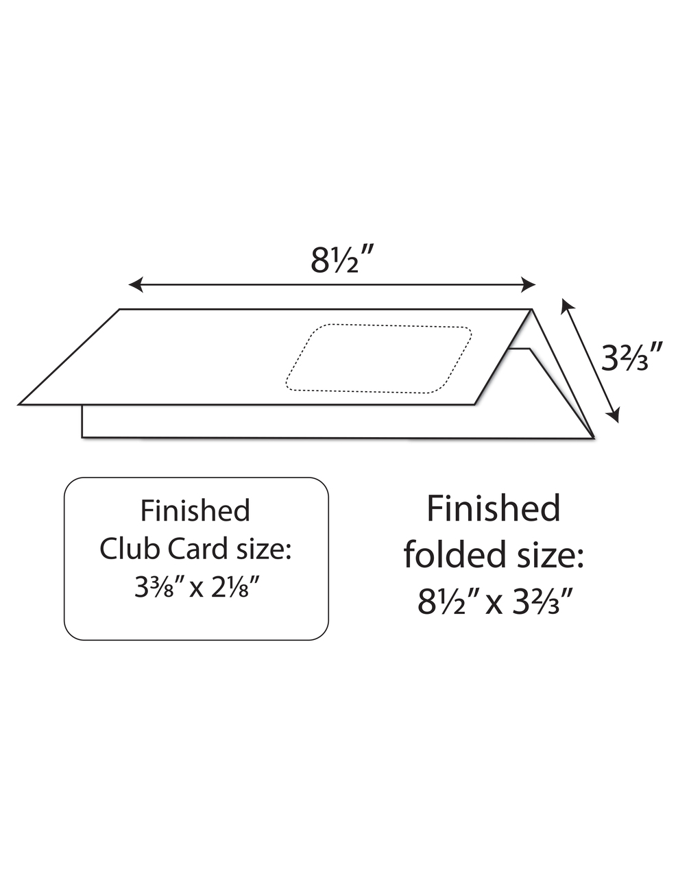 Item 100: 1-Up 3 3/4" x 8 1/2" Tri-Fold Mailer with Club Card 8 1/2" x ...