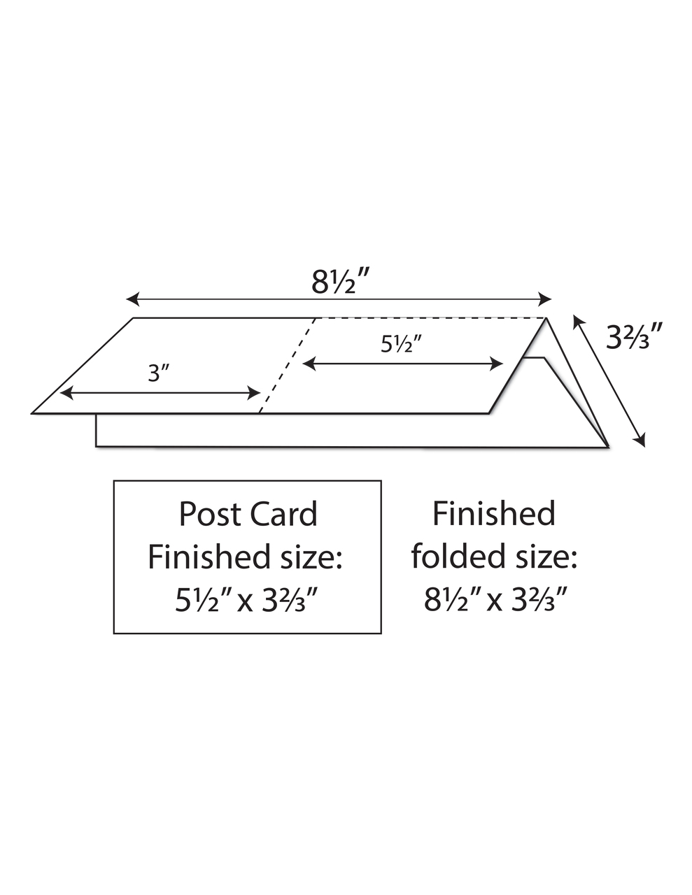 Item 104: 1-Up 3 3/4" x 8 1/2" Tri-Fold Mailer with Return Post Card 8 ...