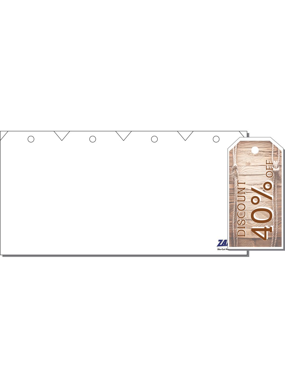 4-Up 3 1/8" x 6 1/4" #8 Tag Sheet Paper 12 1/2" x 6 1/4" | Zapco