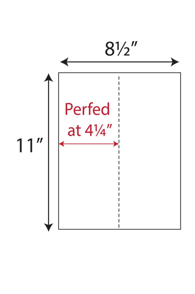 Single-Perforated Paper Business Form 8.5" x 11" | Zapco