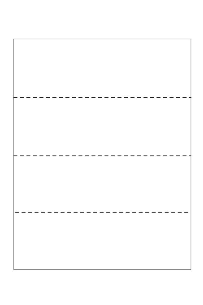 Micro-perforated paper Business Forms Triple Perfed,4 Equal Parts MBF-4 ...